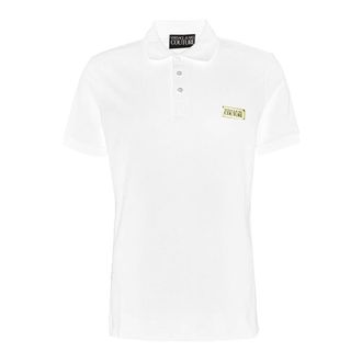 Versace Jeans Couture Polo &agrave; logo m&eacute;tallique - Homme - Tops - Blanc - Taille: 2XL