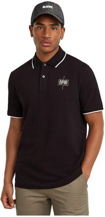 G-Star RAW Chest Logo Striped Polo Short Sleeve