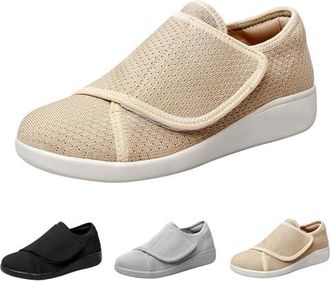 Generic Chaussures diab&eacute;tiques extra larges pour homme - Faciles &agrave; fermer - Chaussures d&eacute;contract&eacute;es pour personnes &acirc;g&eacute;es - Pieds enfl&eacute;s - Respirantes et l&eacute;g&egrave;