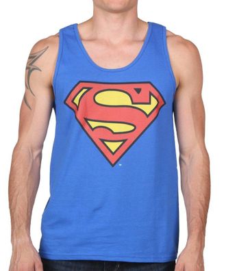 DC Comics Herren Superman Classic Logo Tank Top, Königlich (Royal), XX-Large