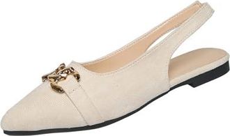 Generic Chaussures plates d&eacute;contract&eacute;es &agrave; enfiler pour femme - Bout pointu - Couleur unie - &Eacute;l&eacute;gantes - Respirantes - Classiques et confortables - Pour le tra