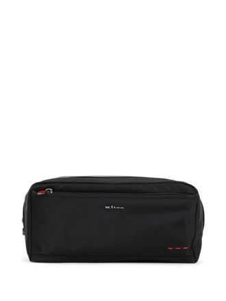 Kiton trousse de toilette à logo embossé - Noir