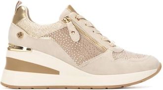 Xti Sneakers Femme Beige - Chaussures Confortables et polyvalentes - Mode d&eacute;contract&eacute;e - Mod&egrave;le 14437701 (Taille36)