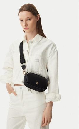 Tommy Hilfiger Handtasche Th Logotape Camera Bag AW0AW18741 Schwarz