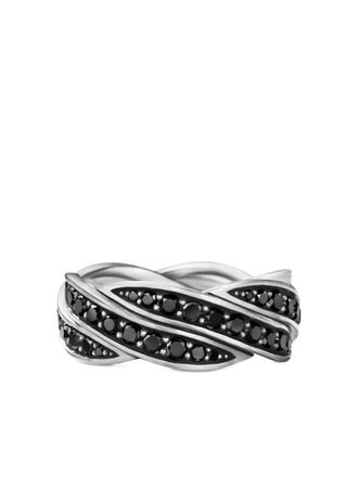 David Yurman DY Helios Sterlingsilber-Ring mit Diamanten (9mm)