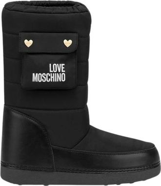 Love Moschino Femme, Chaussures, Noir, Taille: 35 EU Bottes de neige en tissu matelass&eacute;