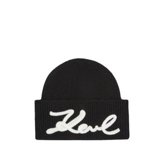 Karl Lagerfeld unisex, Accessoires, Noir, Taille: ONE Size Bonnet Mod&egrave;le classique