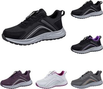 Generic Baskets l&eacute;g&egrave;res et respirantes pour femme - Chaussures de course &agrave; pied antid&eacute;rapantes - Chaussures de sport plates &agrave; lacets - Pour le fitness et les 