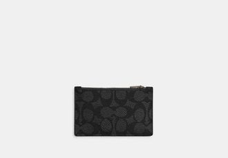 Coach Kartenetui mit charakteristischem Canvas und Rei&szlig;verschluss