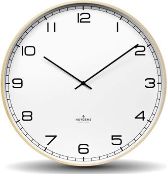 Huygens Wood45 Arabic - Weiß - Wanduhr - Stilles Quarz-Uhrwerk