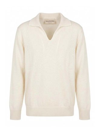Valentino Garavani Pull Col Rond - Blanc