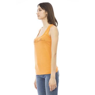 Just Cavalli Orange Viscose Womens Top