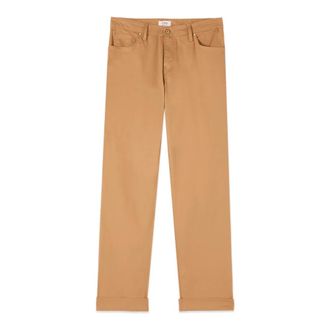 Oltre Cotton Blend Gabardine Chinos - - Trousers - Damen - Braun - XS