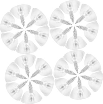 Soimiss 100 Stück Möbelgleiter aus PVC Transparente rutschfeste Stuhlbeinkappen mit Nagel Kratzfeste Bodenschoner für Teppich und Hartböden Stabile Möbelpolst