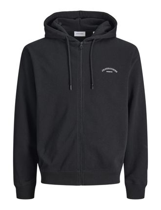 Jack & Jones Jjcollege Logo Sweat Zip Hood Pls - Plus Size