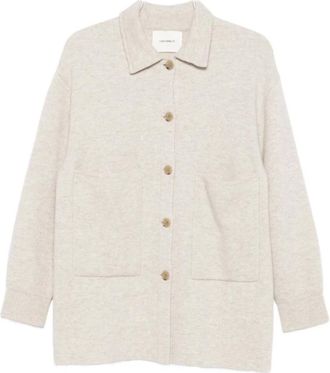 Lisa Yang Femme, Vestes, Beige, Taille: 36 FR Gilet Beige avec Poches