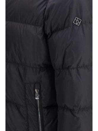 Herno Mens Quilted Hooded Puffer Jacket Black Goose Down Padded &