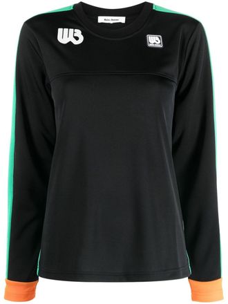 Wales Bonner sweat en coton biologique &agrave; logo imprim&eacute; - Noir