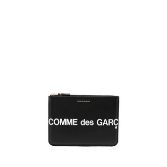 Comme Des Gar&ccedil;ons Schwarze Logo Leder Tasche - - Accessories - Damen - Schwarzk - ONE SIZE