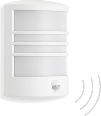 Telefunken LED Au&szlig;enwandleuchte, Au&szlig;enwandlampe inkl. Bewegungssensor, inkl. D&auml;mmerungssensor, 12 Watt, 1.200 Lumen, 4.000 Kelvin, IP44, Wei&szlig;, 245x180x95mm (LxBx