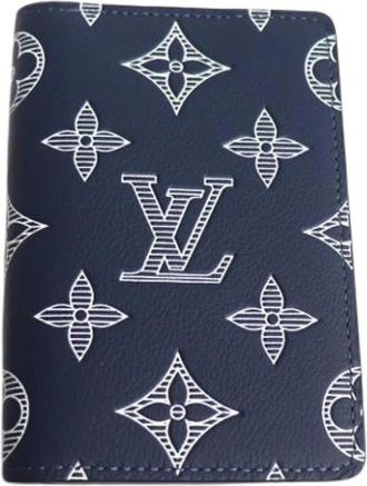 Louis Vuitton unisex, Pre-owned, Bleu, Taille: ONE Size Porte-cartes Pre-owned
