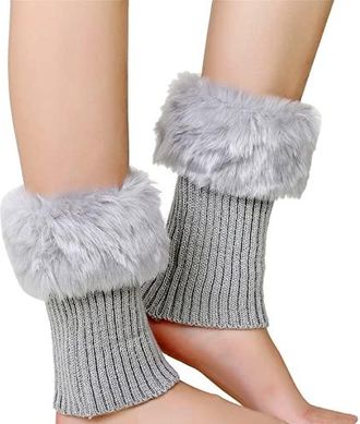 Generic Gu&ecirc;tres pour femmes et hiver - Court torsad&eacute; - Laine torsad&eacute;e - Chaussettes chaudes - Couverture de bottes - Laine tricot&eacute;e - Protection des jambes - 