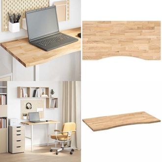 vidaXL Vidaxl - Schreibtischplatte Unbehandelt 100x50x2,5 cm Massivholz Eiche