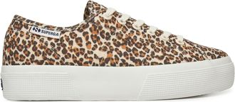Superga Sneakers Superga Platform Leopard Print Braun