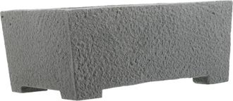 BESTONZON Eleganter Rechteckiger Stein Blumentopf Fensterbox für Sukkulenten Kakteen und Bonsai Leicht für Indoor und Outdoor Tischdekoration Platzsparend und V