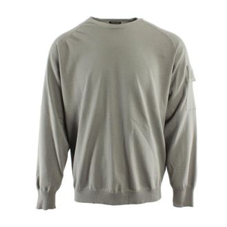 C.P. Company Logo-Patch Baumwollmischpullover - - Knitwear - Herren - Grau - 2XL