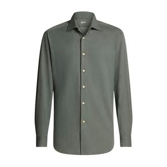 Kiton Homme, Chemises, Vert, Taille: 5XL Cotton Shirt