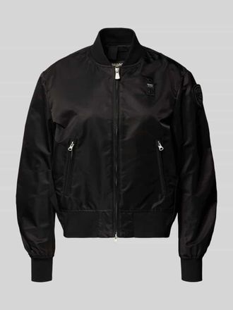 Blauer Bomberjacke mit Rei&szlig;verschlusstaschen Modell LAURIE