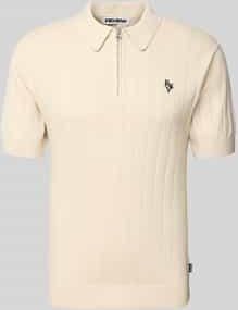 Review Slim Fit Poloshirt mit Label-Stitching