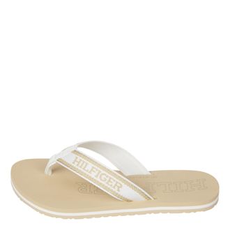 Tommy Hilfiger Damen Flip Flops Beach Sandal Zehentrenner, Beige (Harvest Wheat), 36