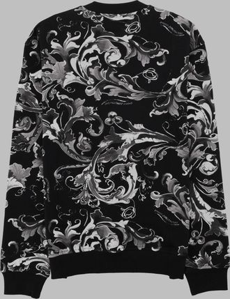 Versace Jeans Couture Printed Cotton Sweatshirt - Black