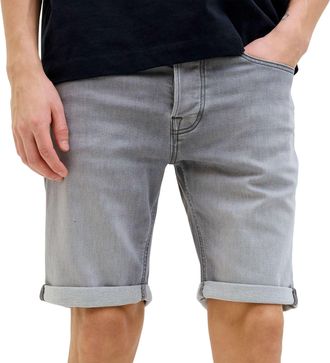Jack & Jones JACK&JONES Herren Jjirick Jjicon I.k Sq 063 Sn Shorts, Grey Denim, XXL