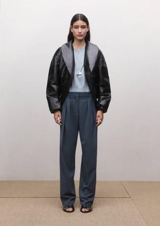 Mango Kurzarm-Pullover aus 100 % Wolle mittelgrau - Damen - XS - MANGO