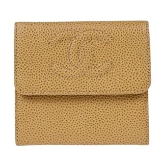 Chanel Pre-owned Leder Geldb&ouml;rse - - Pre-owned - Damen - Beige - ONE SIZE