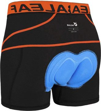Baleaf Fahrradhose Herren Radunterhose Gepolstert Radlerhose Gepolstert Fahrrad Unterhosen Radhose Kurz Radlerunterhose Fahrradbekleidung Orange XXL