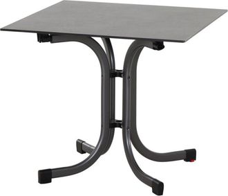 Siena Garden Siena Garden - Sola Klapptisch 80x80 cm, anthrazit Gestell aus Stahl in matt anthrazit, Tischplatte aus hpl in dark stone