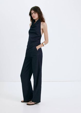 Mango High-Waist-Jeanshose blau - Damen - 32 - MANGO
