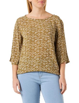 Kaffe Damen Kariana Amber Bluse, Lizard/Chalk Flower Print, 34