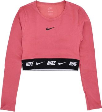 Nike Sportliches Crop Longsleeve T-Shirt - - Sport - Damen - Rosa - XS