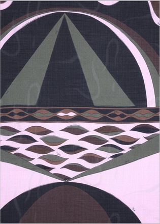 Emilio Pucci Dune Print Silk-Wool Scarf - Brown