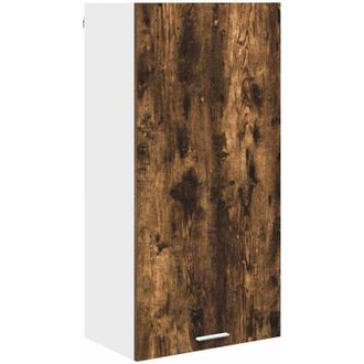 vidaXL Hängeschrank Riga Geräucherte Eiche und Weiß 50 x 31 x 100 cm vidaXL