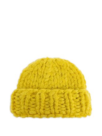 Issey Miyake Gestrickte Beanie - Gelb