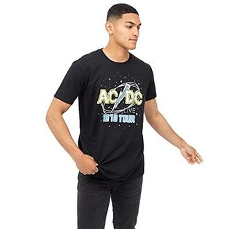 AC/DC ACDC Mens Live T-Shirt, Black, Medium