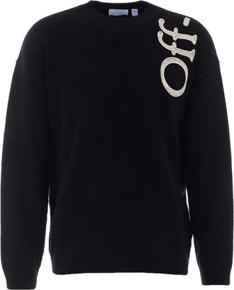Off-white Pull Col Rond - Noir