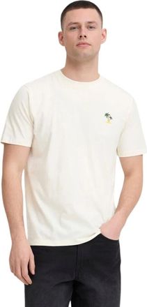 Blend Homme, Tops, Blanc, Taille: S T-shirt ricamata