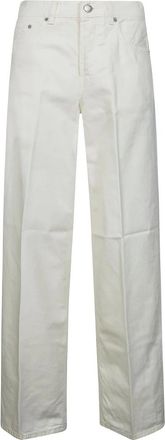 Haikure Femme, Pantalons, Blanc, Taille: W26 Bethany Pantalone Palazzo Cotone